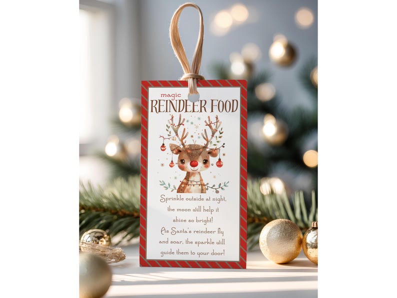 Reindeer Food Gift Tag: (instant Download) - Etsy