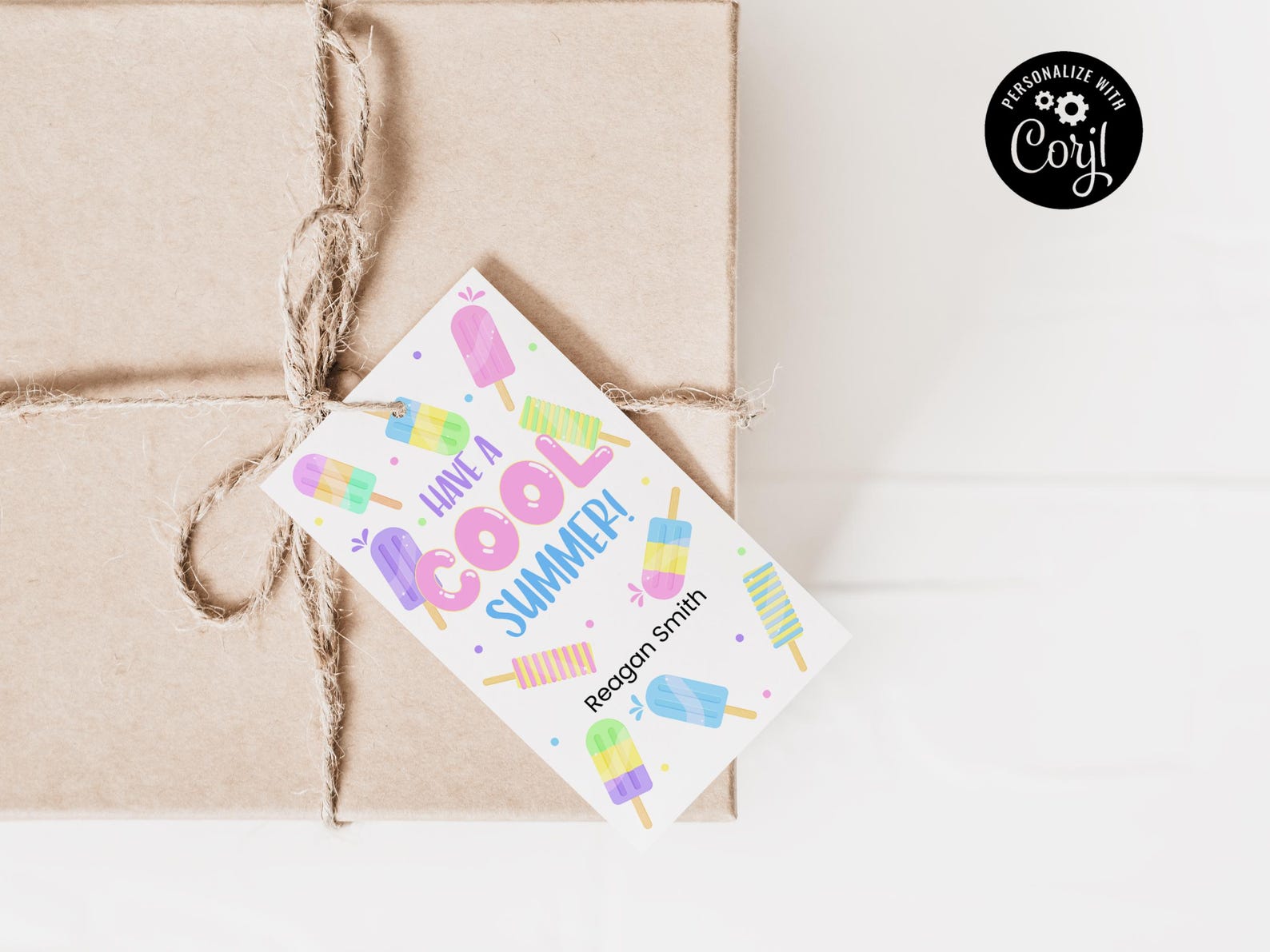 End of School Year Cool Summer Popsicle Gift Tag, Printable Gift Tag ...