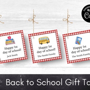 Back to School Printable Gift Tag, First Day of School Gift Tag ...