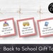 Back to School Printable Gift Tag, First Day of School Gift Tag ...