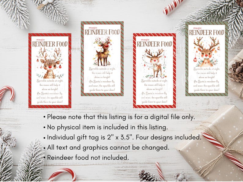 Reindeer Food Gift Tag: (instant Download) - Etsy