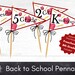 Back to School Apple Pennants Preschool 8th Grade, Printable Pennants ...