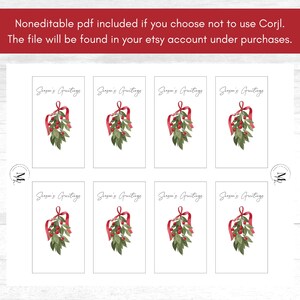 Christmas Berry Gift Tag: Printable Holiday Favor Tag (2x3.5 In ...