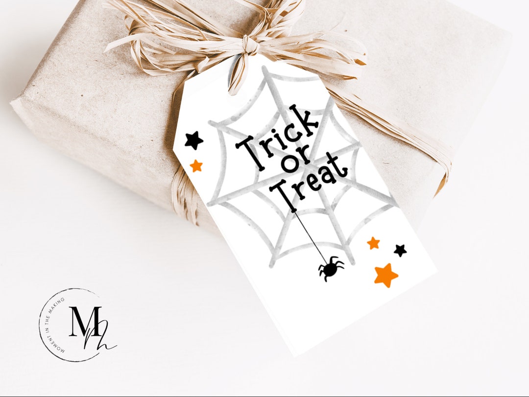 Halloween Spooky Gift Tags, Halloween Favor Tag, Party Favor Gift Tag ...