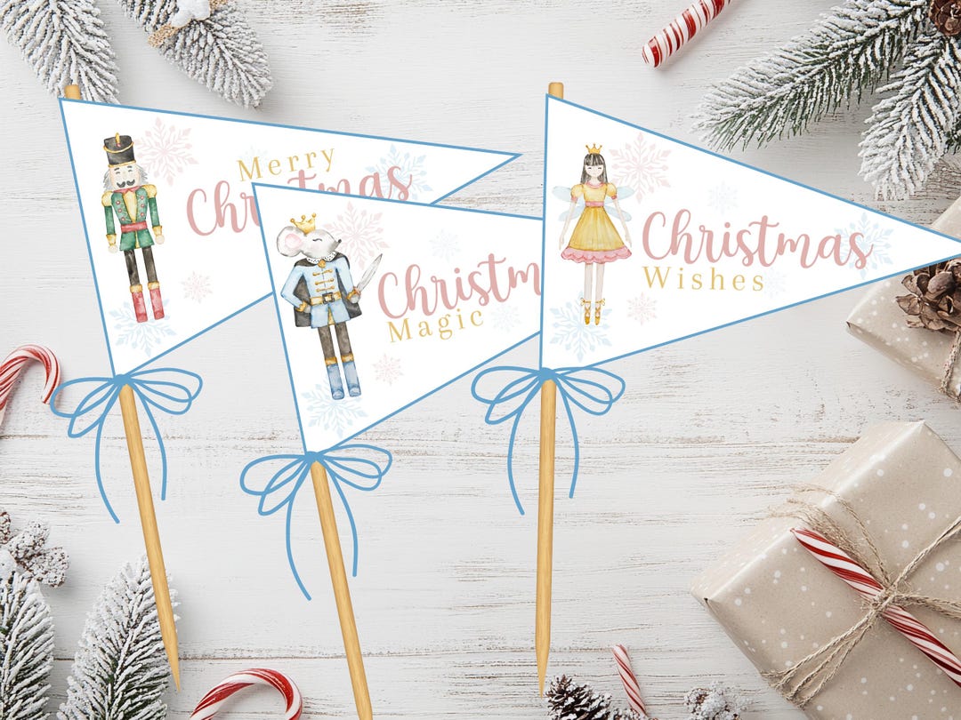 Nutcracker Christmas Pennant Flags: Printable Holiday Decor (instant ...