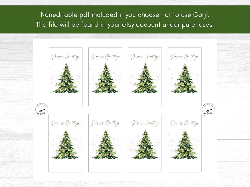 Christmas Tree Gift Tag: Printable Holiday Favor Tag (2x3.5", Digital ...