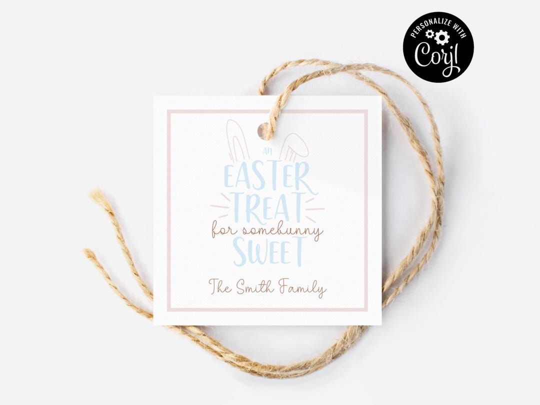 Easter Treat Gift Tag, Printable Gift Tag, Instant Download, Easter ...