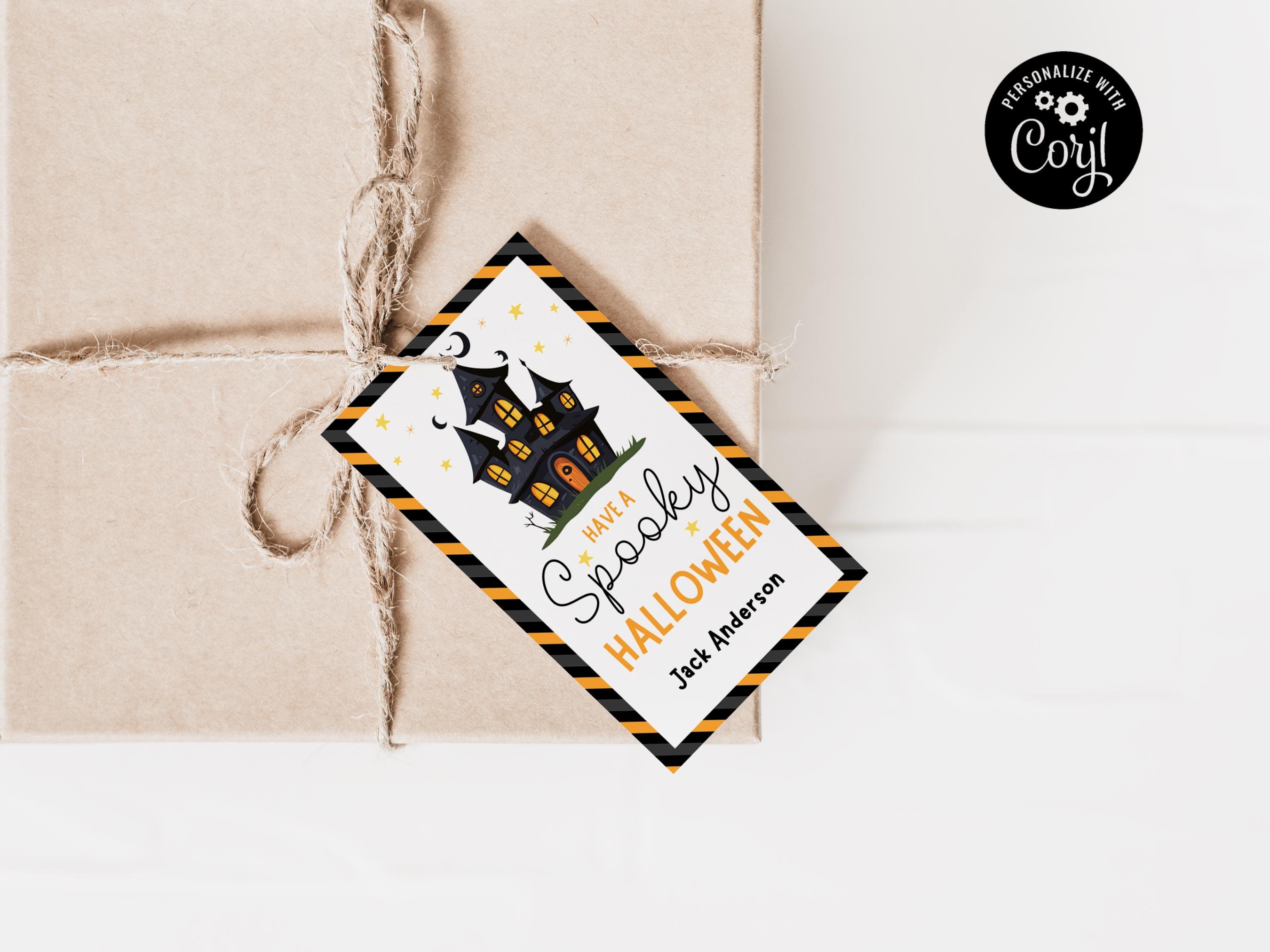 Spooky Halloween Gift Tag: Printable (instant Download, 2" X 3.5") - Etsy