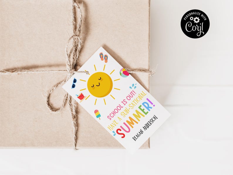 End of School Year Gift Tag: Sun-sational Printable (instant Download ...