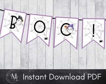 Printable Boo Banner Halloween Instant Download - Etsy