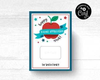 Teacher Gift Card Holder - Etsy