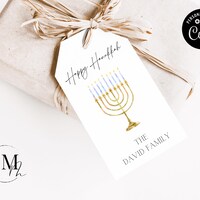 8 Nights of Hanukkah Gift Tags Printable, Hanukkah Printable, Happy ...