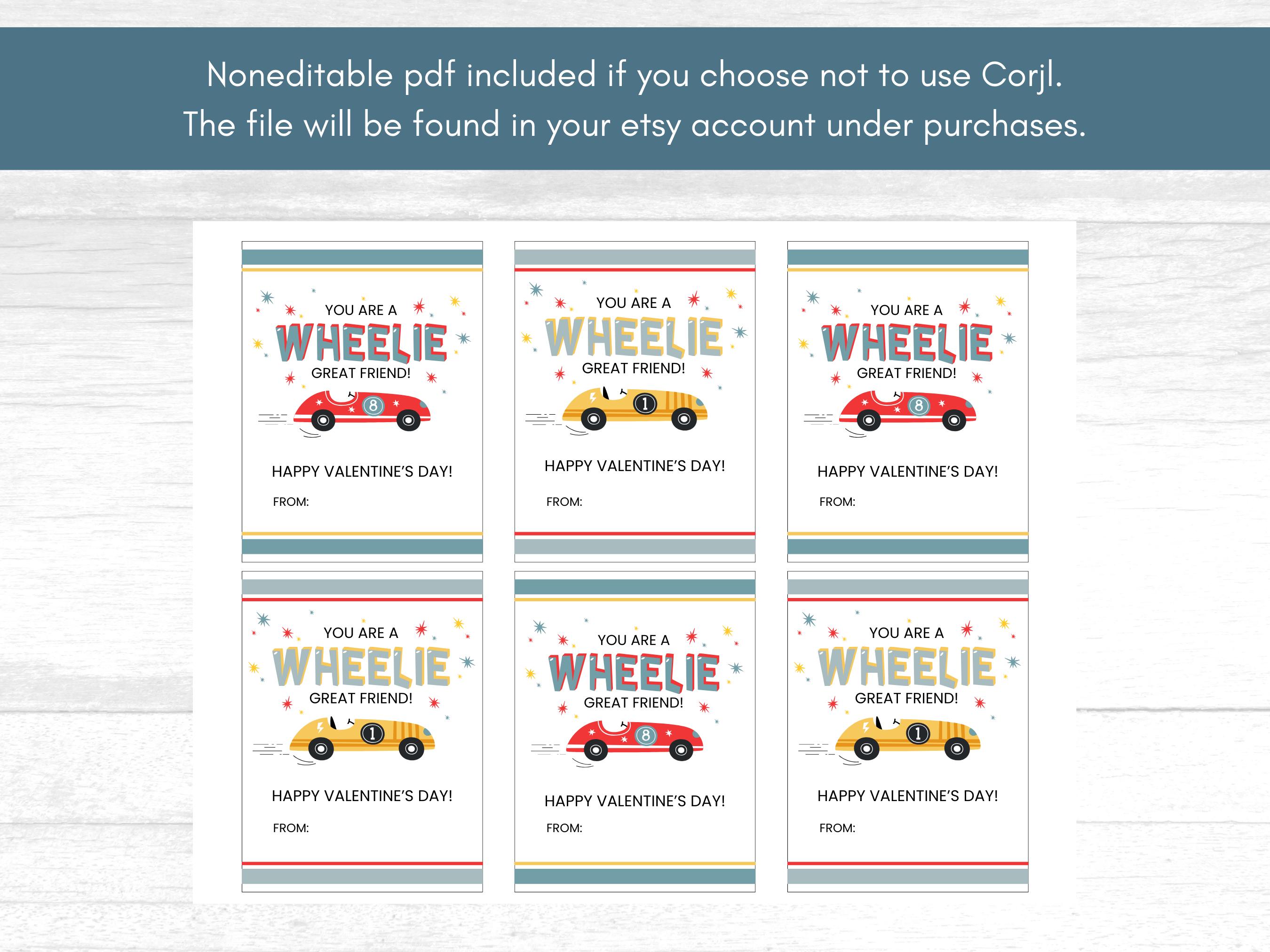 Class Valentine Race Car, Printable School Valentines, Valentine's Day ...