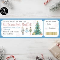 Editable Nutcracker Ticket , Personalized Nutcracker Ballet Surprise ...