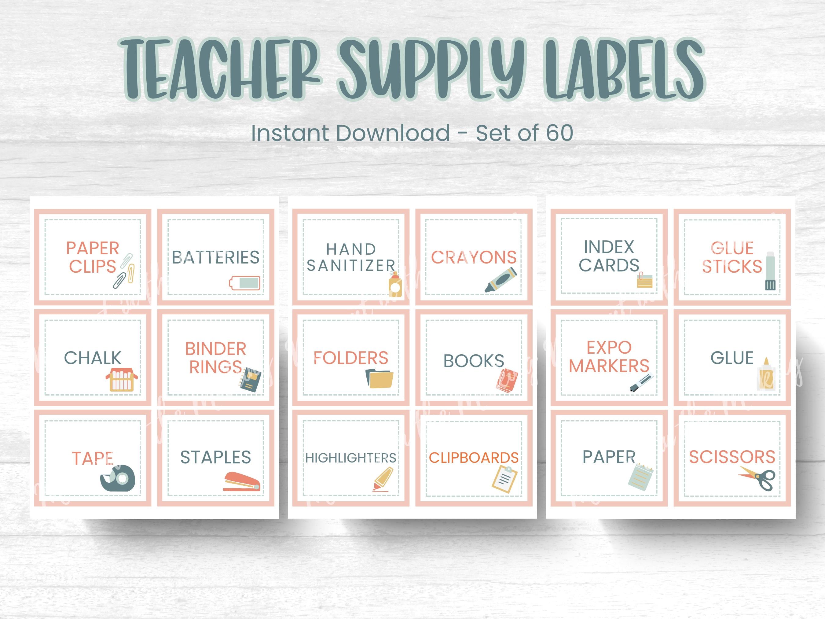 Pastel Classroom Supply Bin Labels: Printable Teacher Organization ...