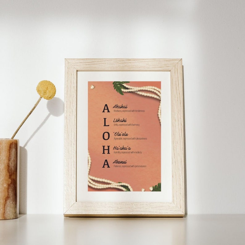 Aloha Pikake Graphic - Digital Download, Printables, Wall Art (8x10) - Etsy