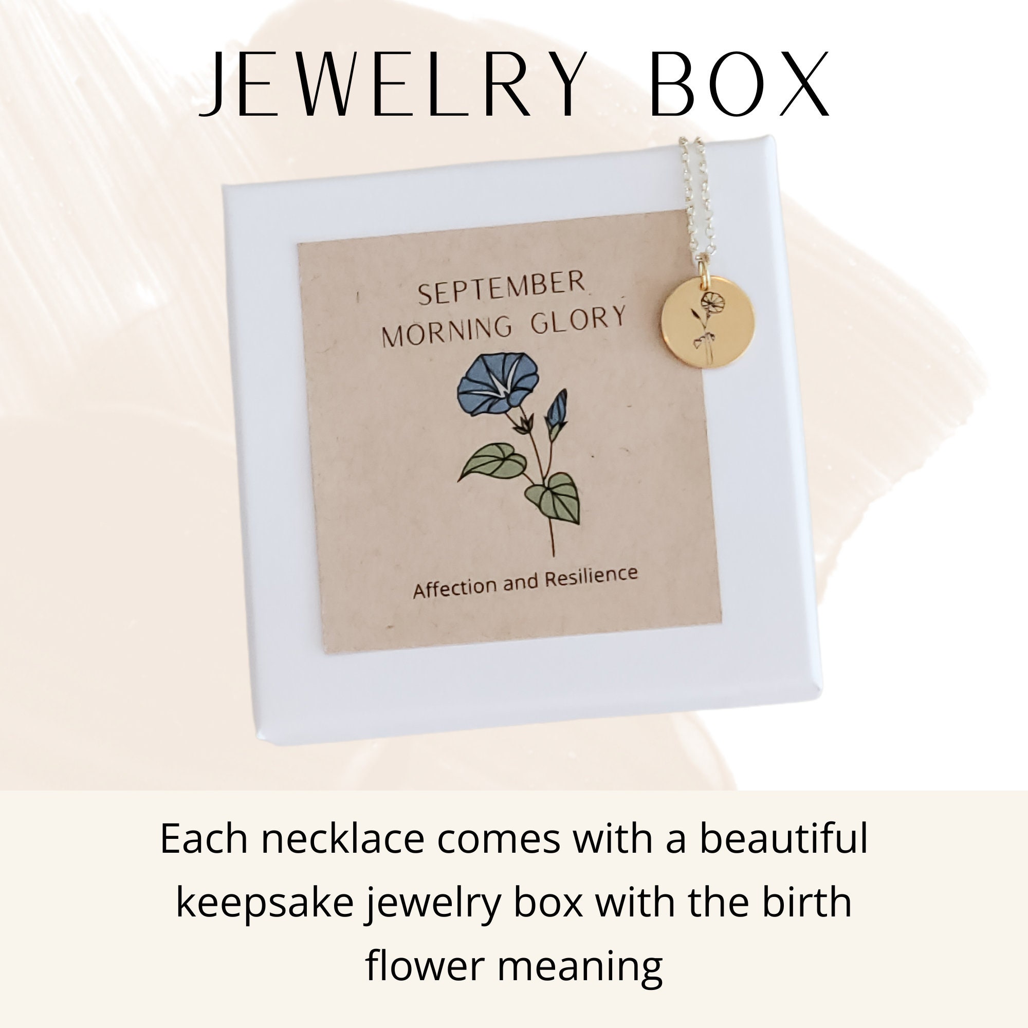 Birth Flower Necklace, Birth Month Flower Necklace, Birth Flower ...