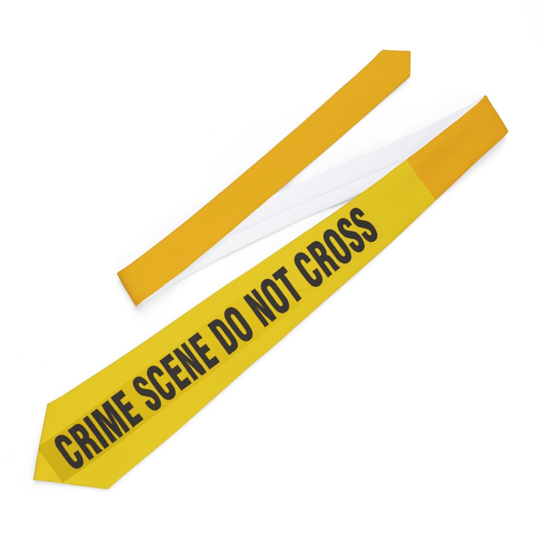 Funny Necktie, : crime SCENE Do Not Cross, Police Tape Neck Tie ...