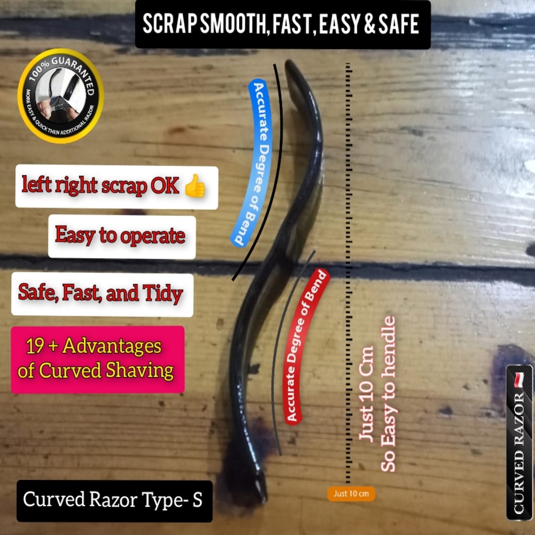 Curved Razor Type- S Premium for Barber's and Salons, Easier, Safer ...