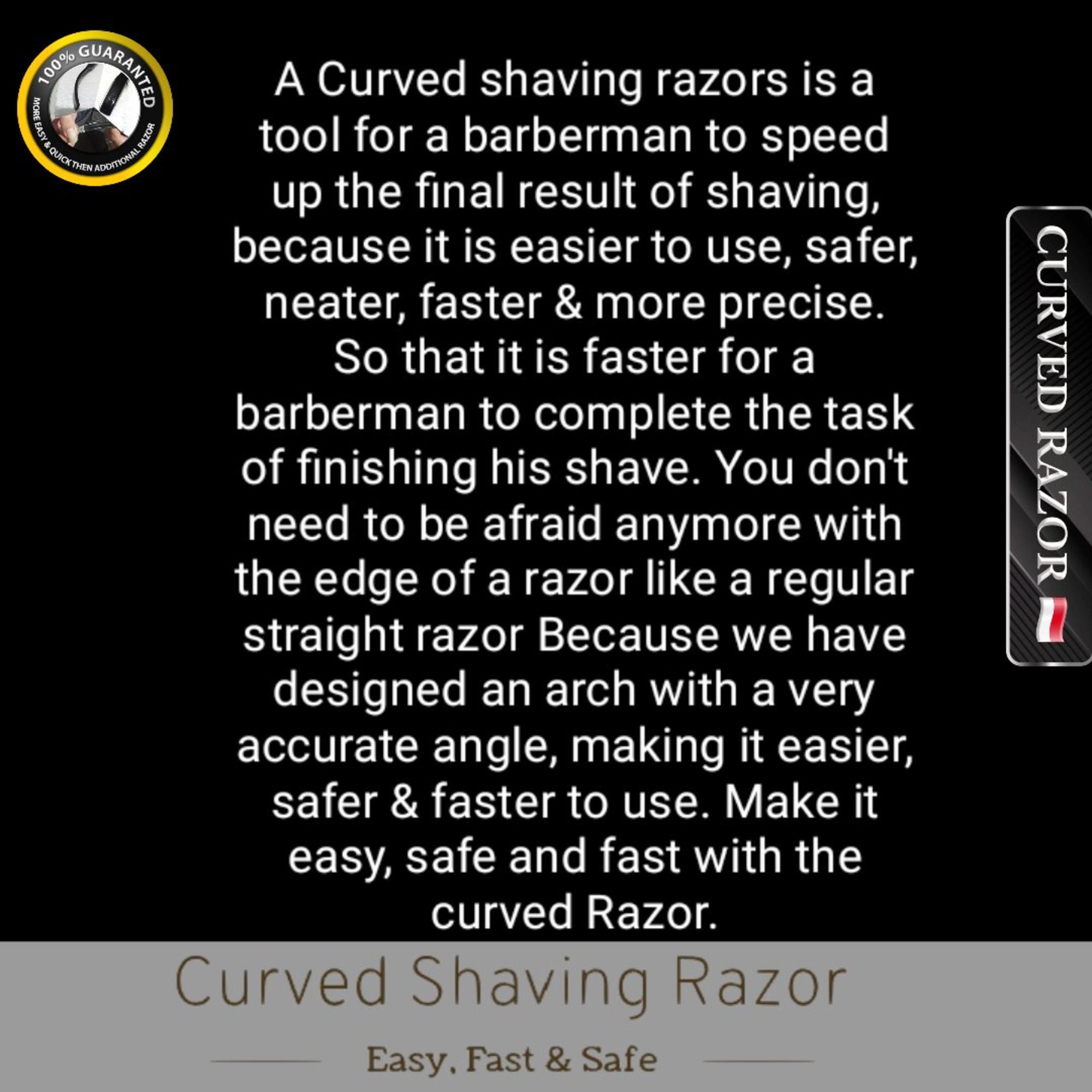 Curved Razor Type- S Premium for Barber's and Salons, Easier, Safer ...