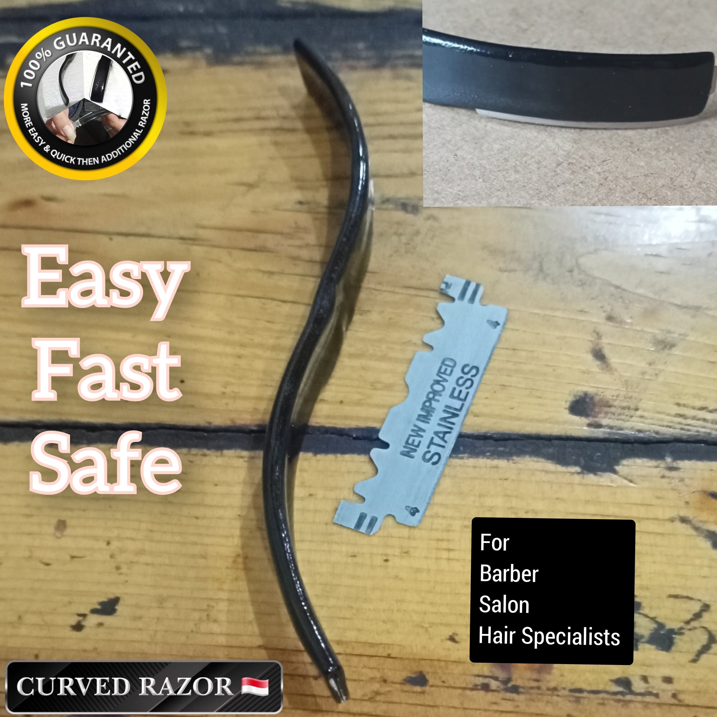 Curved Razor Type S Premium for Barber's and Salons, Easier, Safer ...