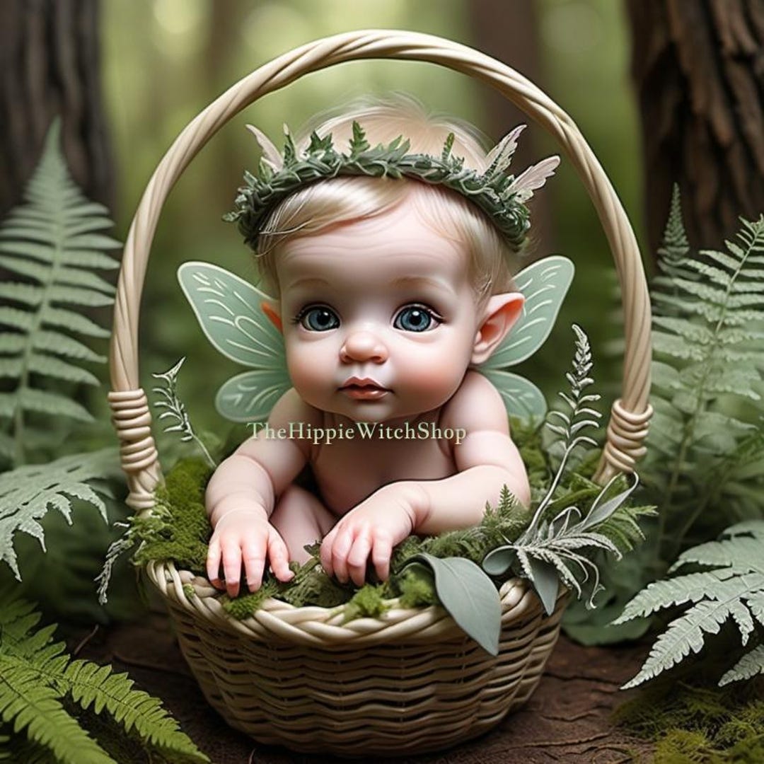 Infant Boy Forest Fae Spirit Companion - Etsy