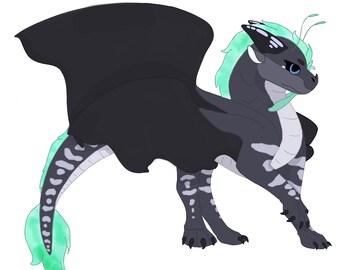 Digital Dragon Illustration - Etsy