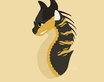 Digital Dragon Illustration - Etsy