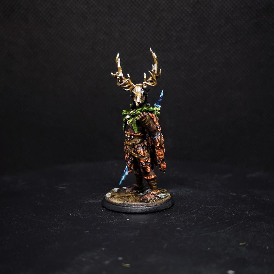Hand-painted 28mm Dungeons and Dragons Druid Miniature Dnd Pathfinder ...