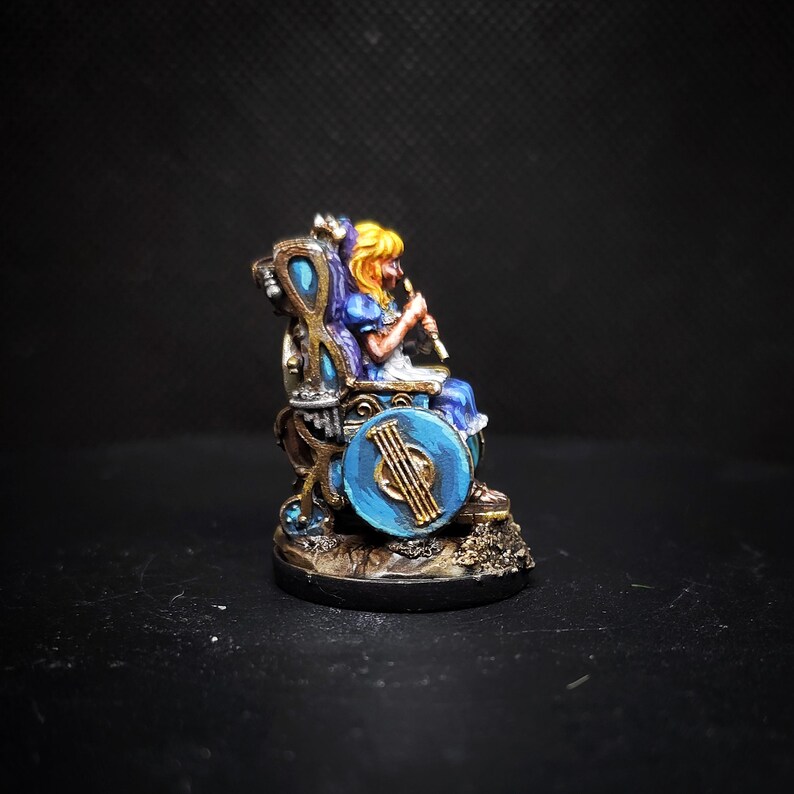 Painted Combat Wheelchair Bard Miniature - Strata Miniatures - D&d ...