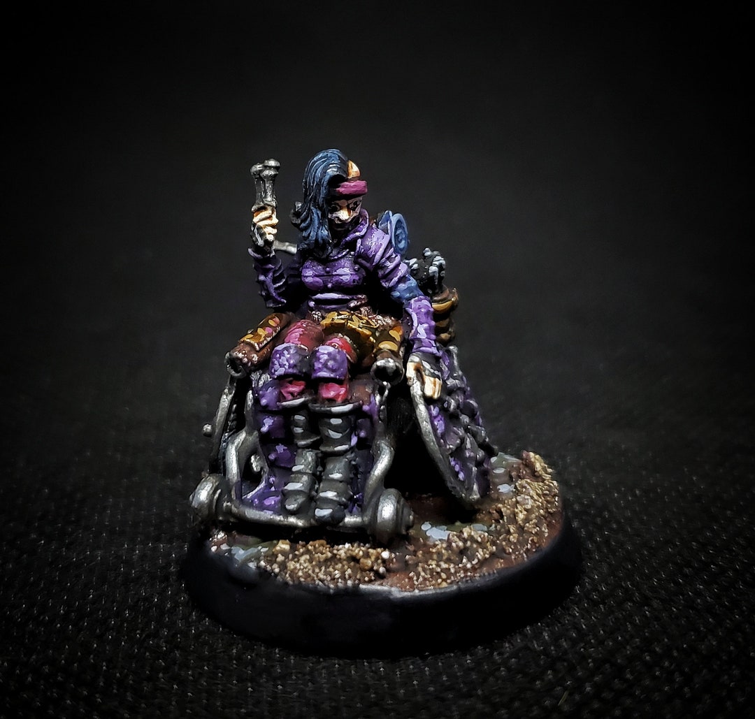 Painted Combat Wheelchair Rogue Miniature - Strata Miniatures - D&d ...