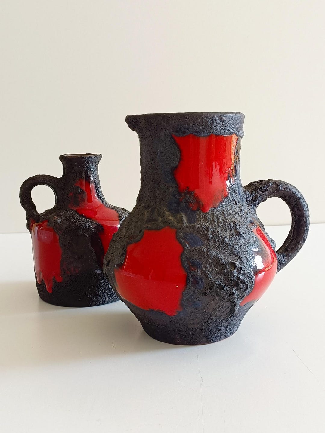 Vintage West Germany Pottery Ceramic Pair of Jugs by Marei, 1950s - Etsy UK