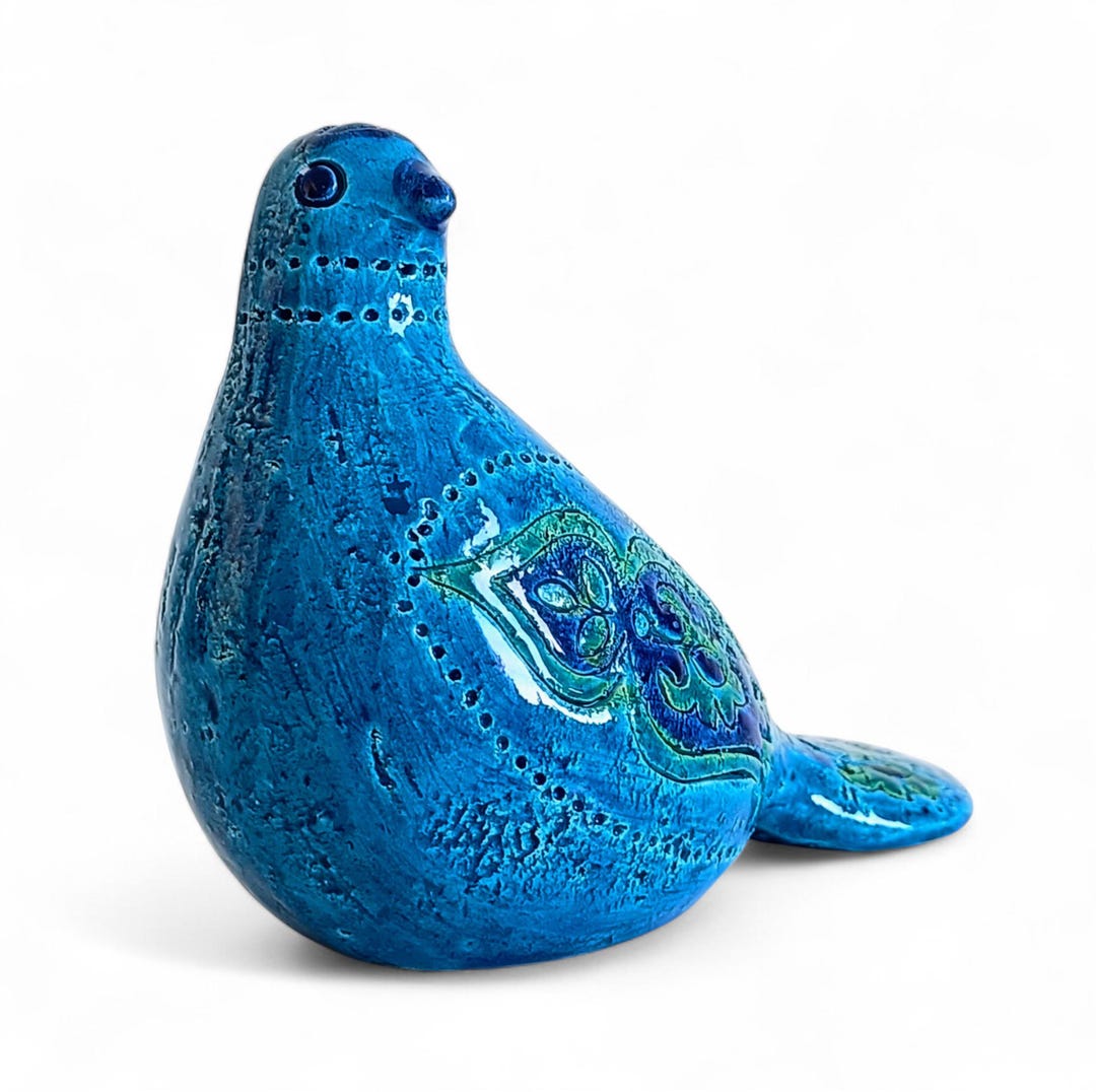 Bitossi by Aldo Londi Rimini Blu Ceramic Dove Sculpture - Etsy