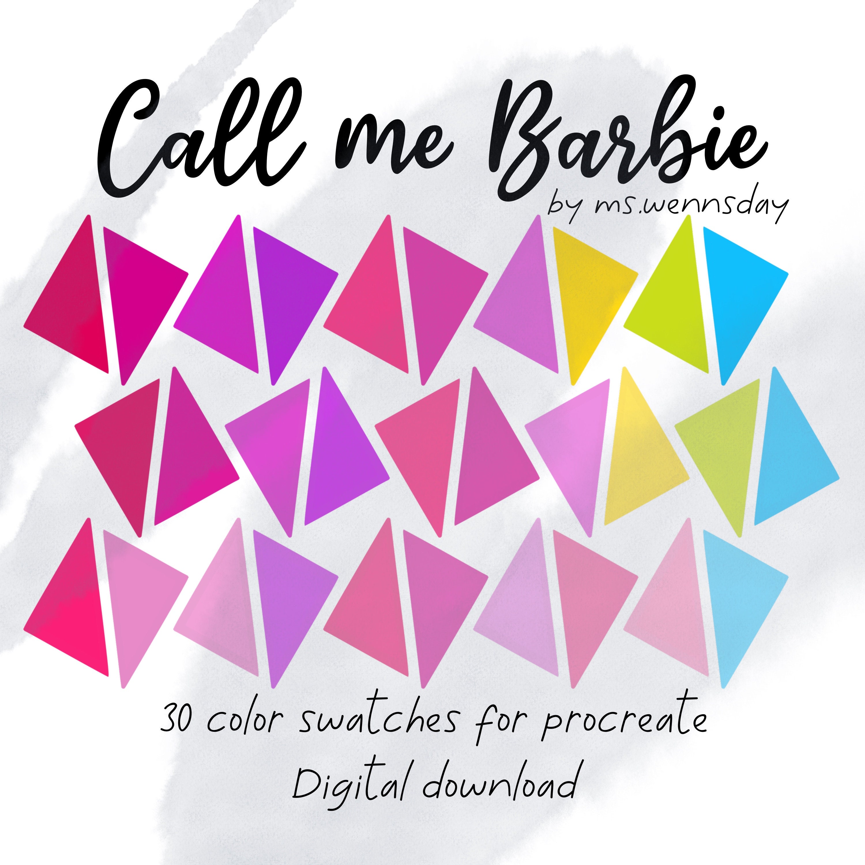 Barbie Themed Pink Procreate Color Palette Colors DIGITAL Instant ...
