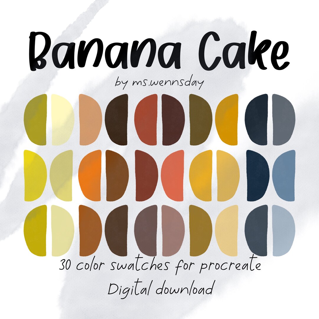 Banana Yellow Procreate Color Palette Colors DIGITAL Instant Download ...