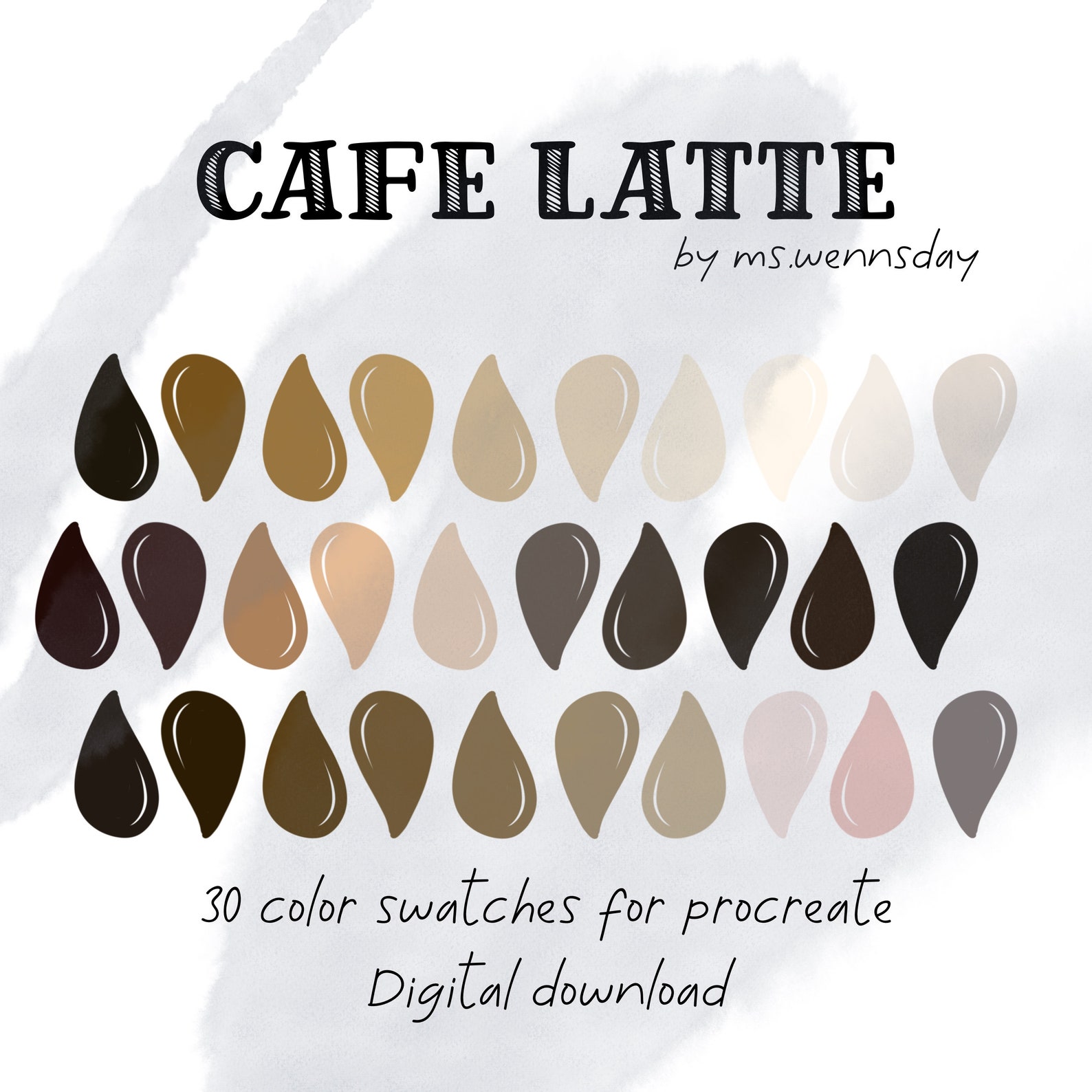 Cafe Latte Procreate Color Palette DIGITAL Instant Download Procreate ...