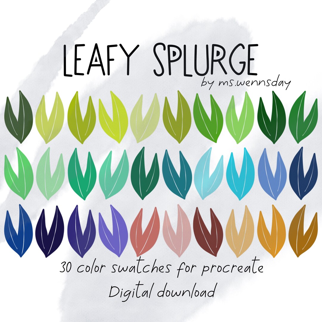 Leafy Splurge Procreate Color Palette DIGITAL Instant Download ...