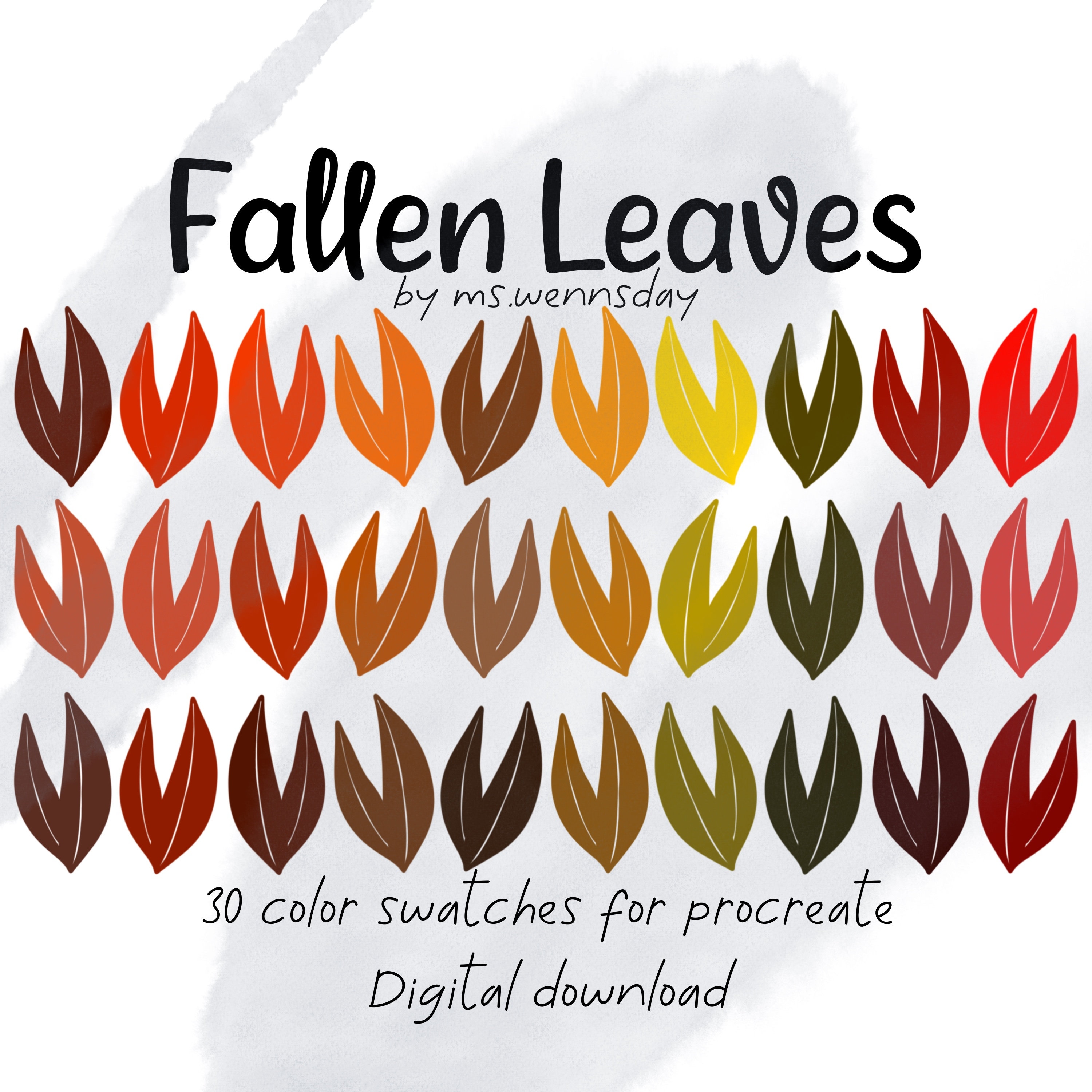 Fall Colors Procreate Color Palette 30 Colors DIGITAL Instant - Etsy
