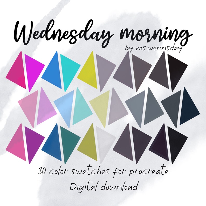 Wednesday Procreate Color Palette Colors DIGITAL Instant Download ...
