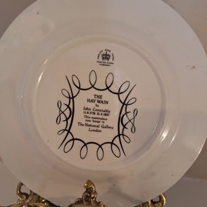 Vintage English Bone China the Hay Wain by John Constable Picture Plate ...
