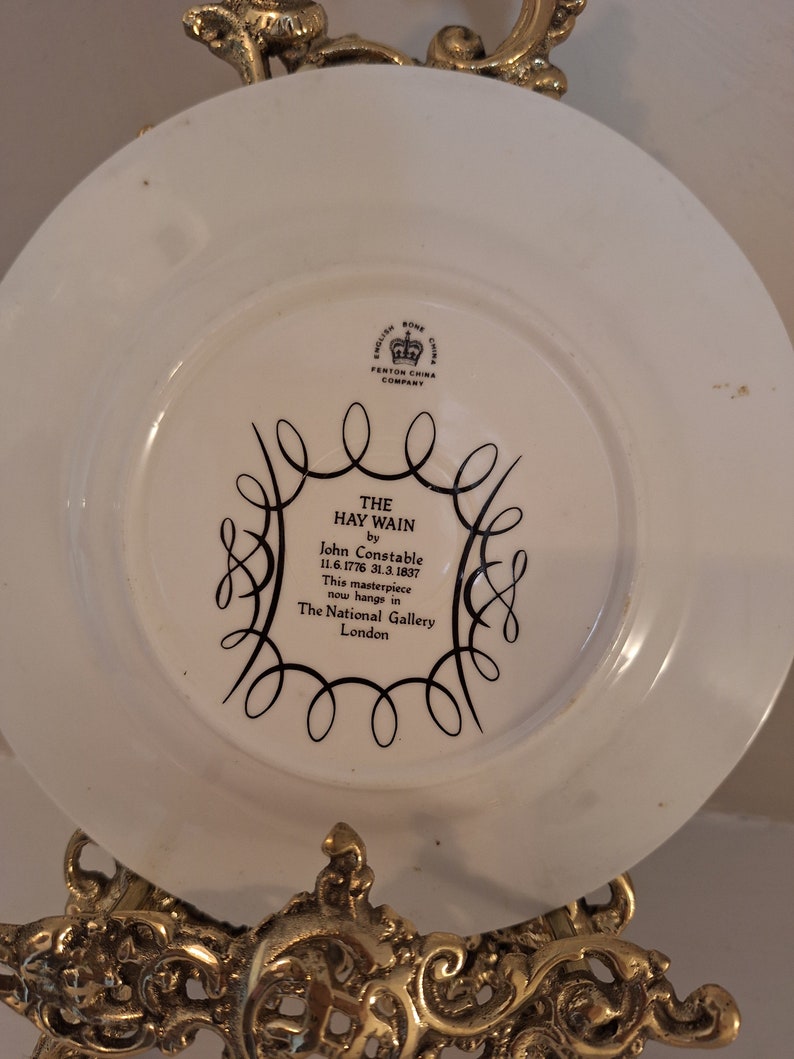 Vintage English Bone China the Hay Wain by John Constable Picture Plate ...