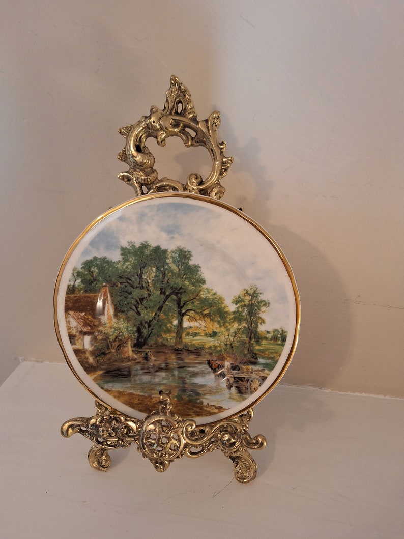 Vintage English Bone China the Hay Wain by John Constable Picture Plate ...