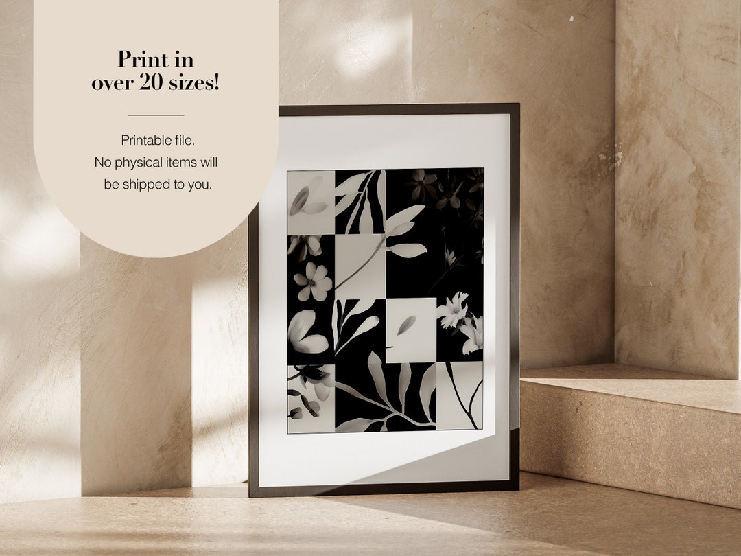 Flower Collage Art Print | Flowers Poster | Printable Wall Decor ...