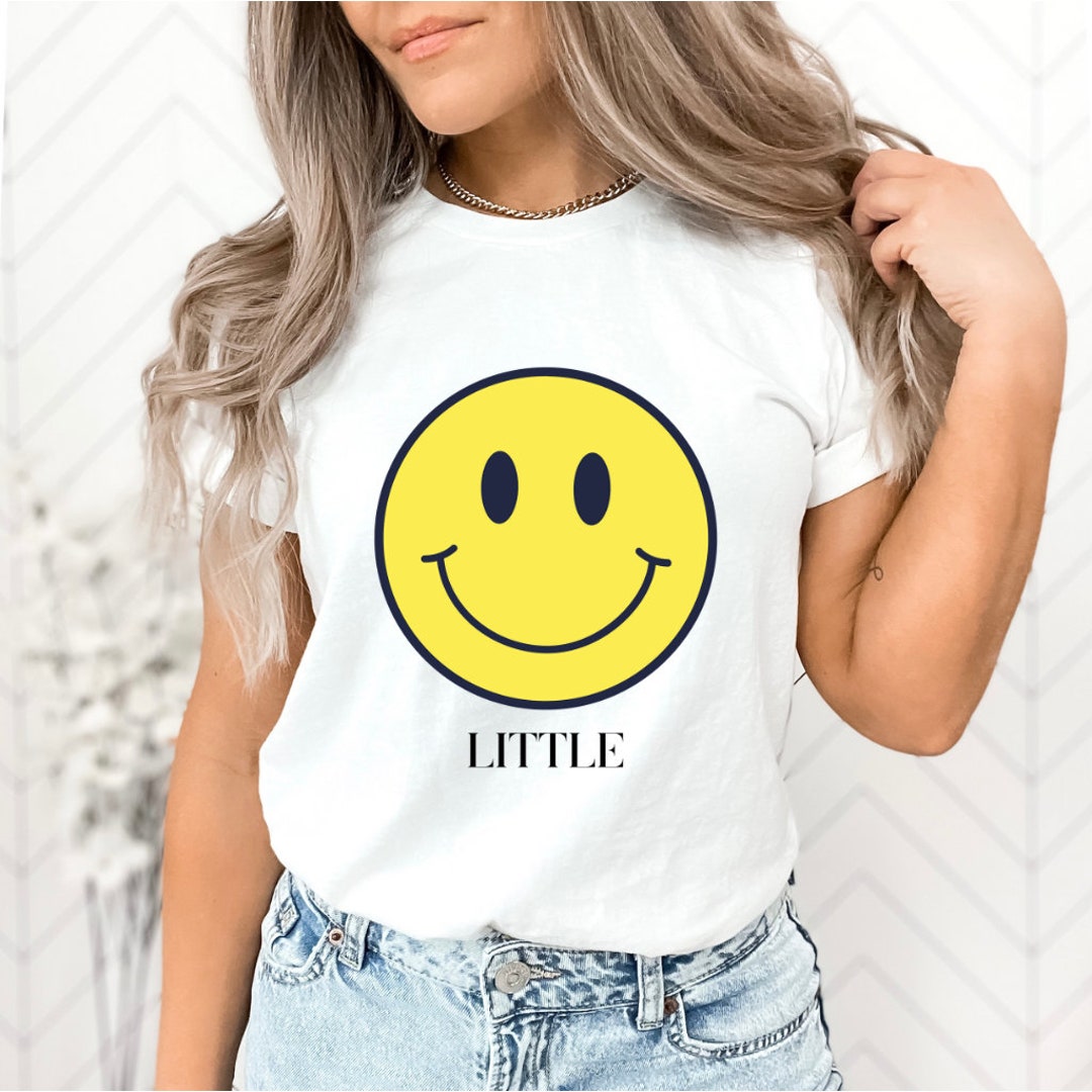 Little Sorority Big/little Reveal Smiley Face Bella Canvas - Etsy