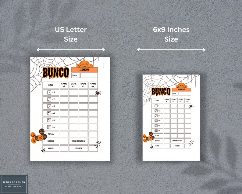Halloween Bunco: Printable Score Sheets & Tally Cards (instant Download ...