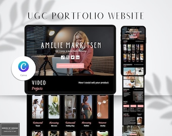 UGC Portfolio Template for UGC Creators - Editable Content Creator ...