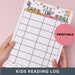 Kids Reading Log Ultimate Printable Reading Tracker A4, A5, US Letter ...
