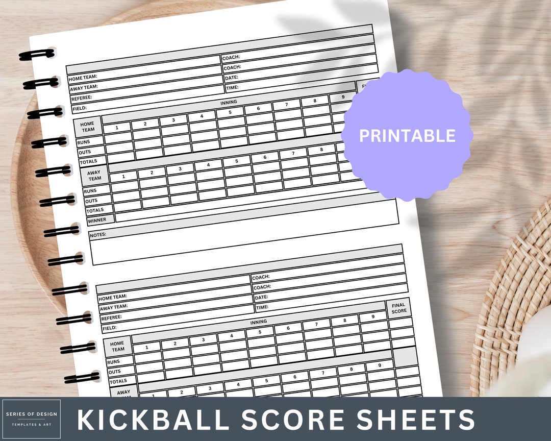 Kickball Score Sheets - Your Essential Kickball Game Tracker ...
