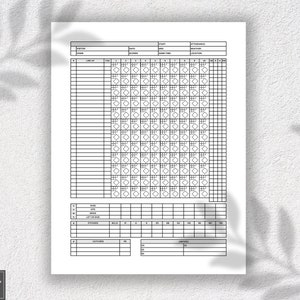 Baseball Scorebook Sheets - Keep Track of Every Play - Printable PDF - Etsy
