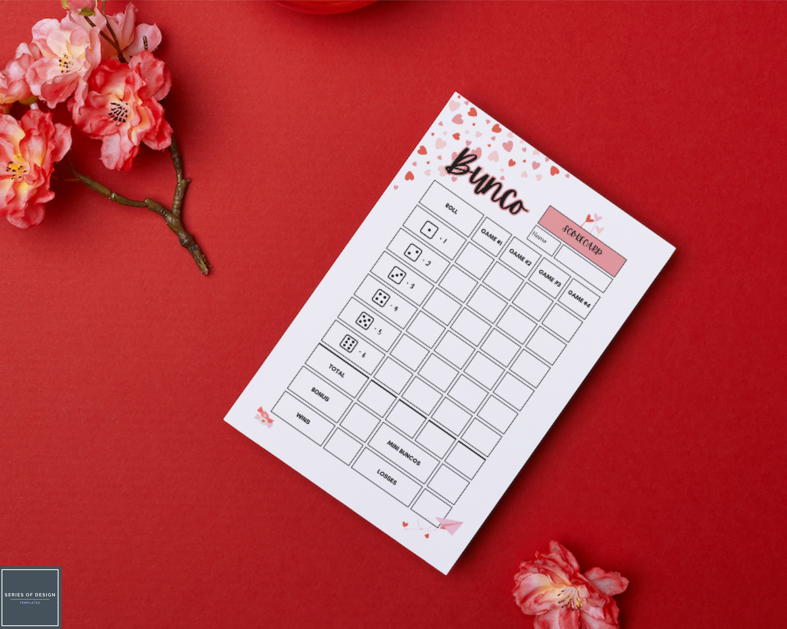 Valentine's Bunco Game, Score Sheets, Tally, Instructions (digital ...